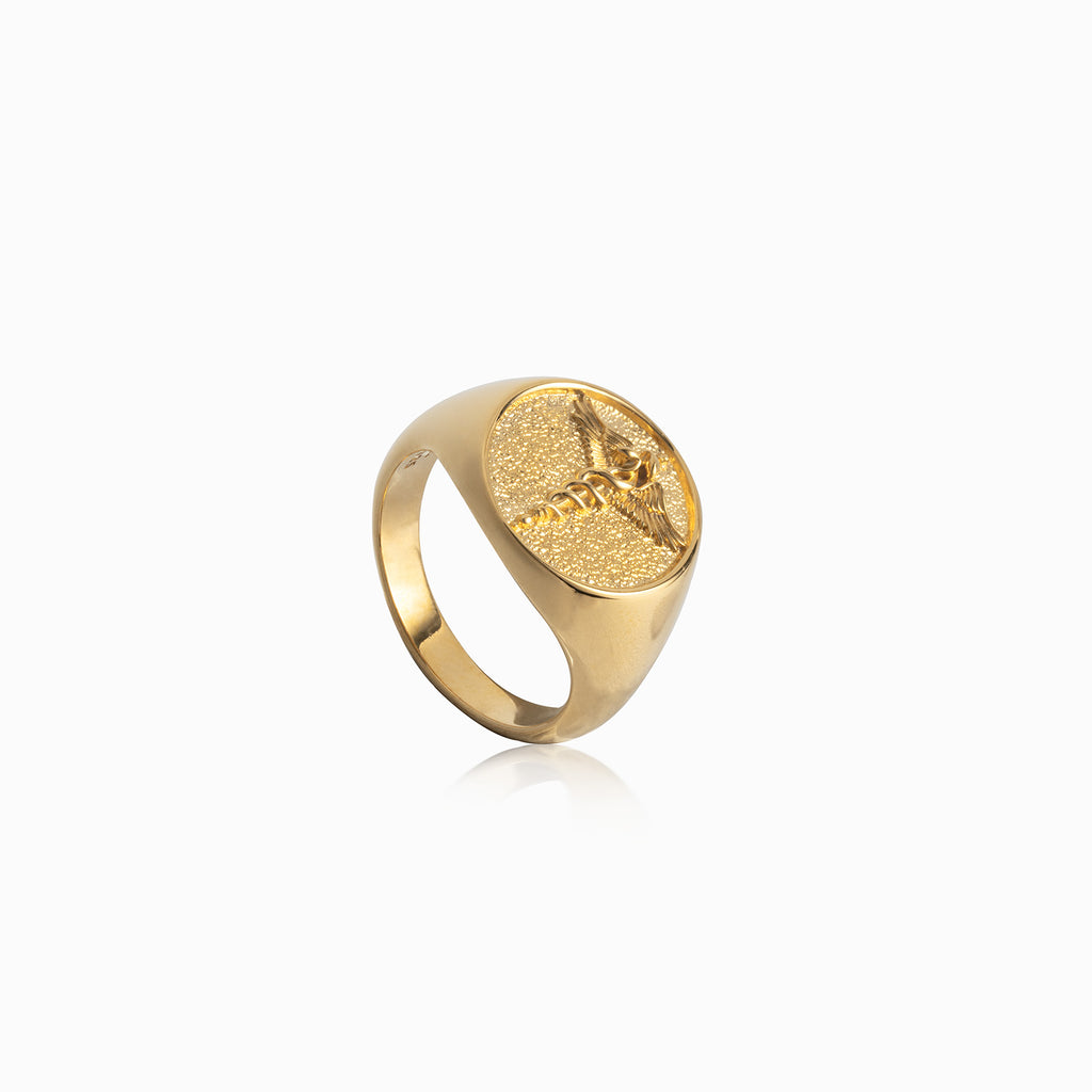 Caduceus Signet Ring – SERENECHARM